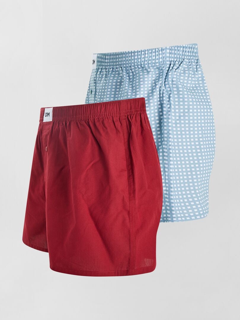 Lot de 2 caleçon 'DIM' - Rouge/bleu - Kiabi - 11.00€