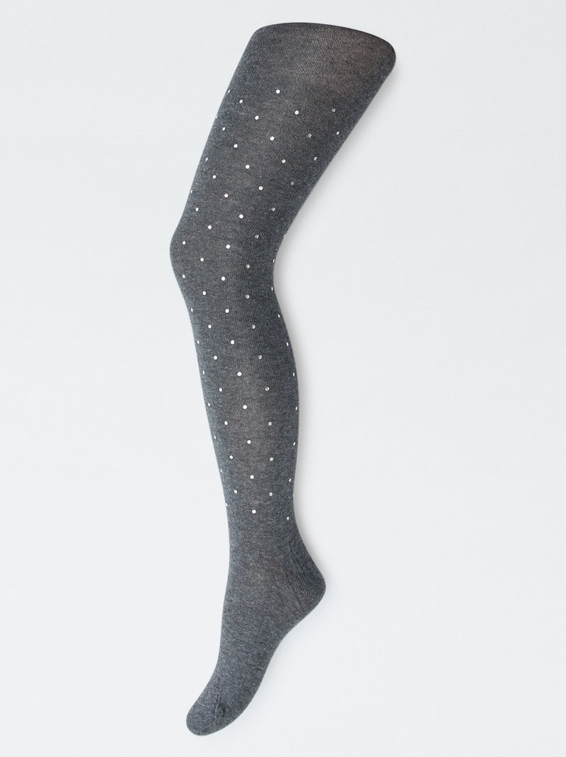 Lot de 2 collants 'neige' - Gris - Fille - 10.00€ - Kiabi