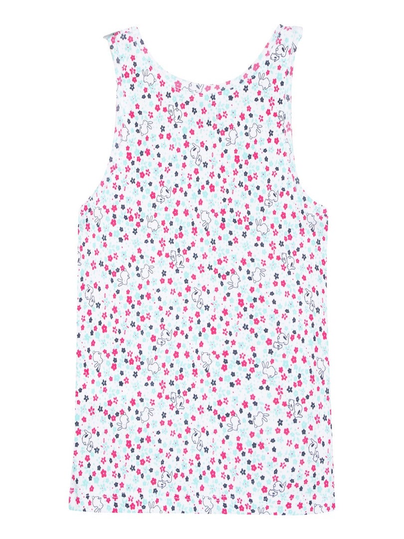 Lot De 2 Débardeurs Oeko-tex Imprimé Floral Et Maille Côtelée 'miniman ...