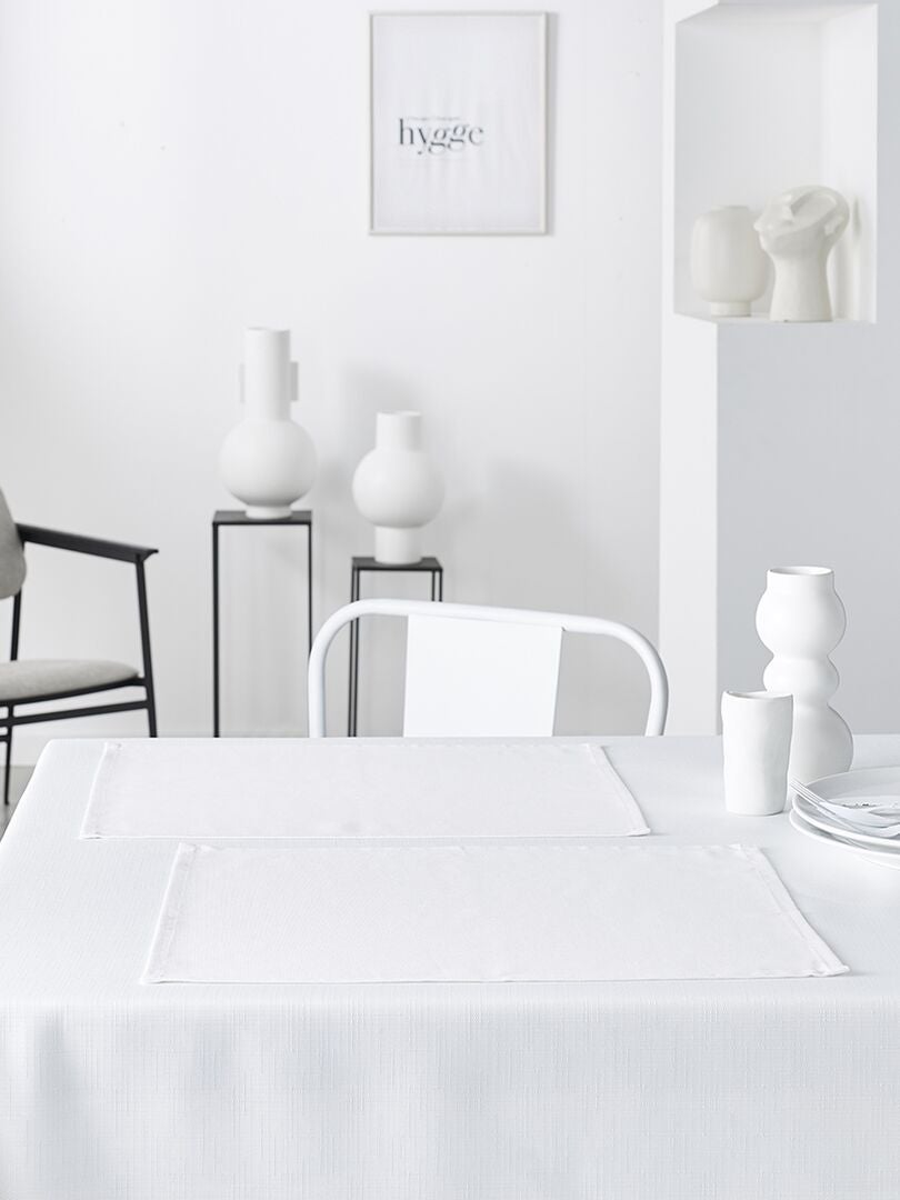 Lot de 2 sets de table unis - Blanc - Kiabi - 5.00€