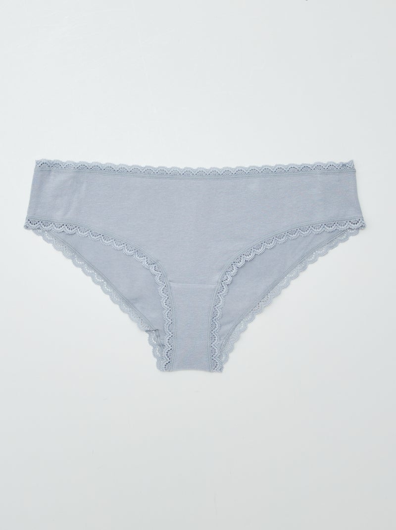 Lot de 2 shorties coton - Bleu - Femme - 4.00€ - Kiabi