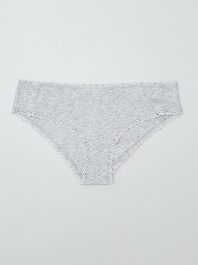 Lot de 2 shorties coton - Gris - Kiabi - 4.00€