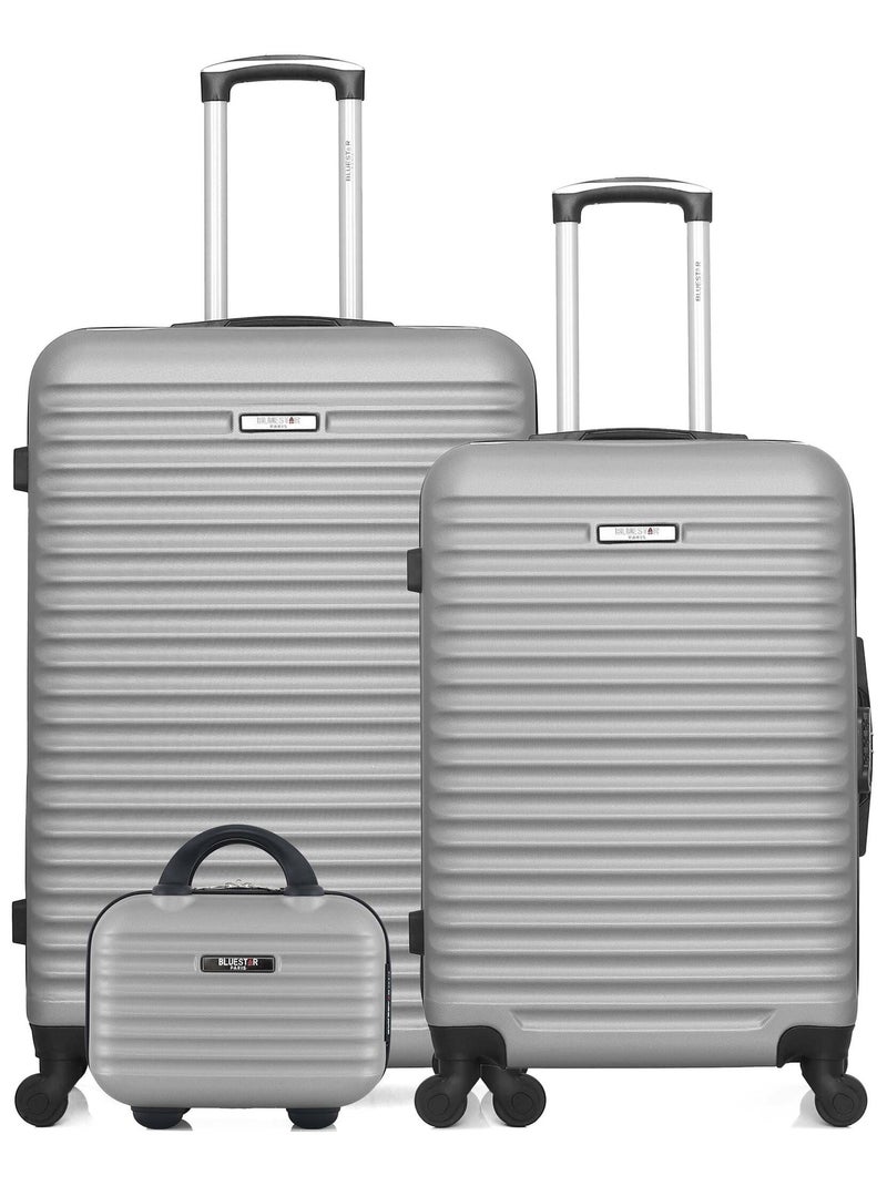 Lot de 3 - Valises grand format, weekend et vanity BRAZILIA - Gris ...