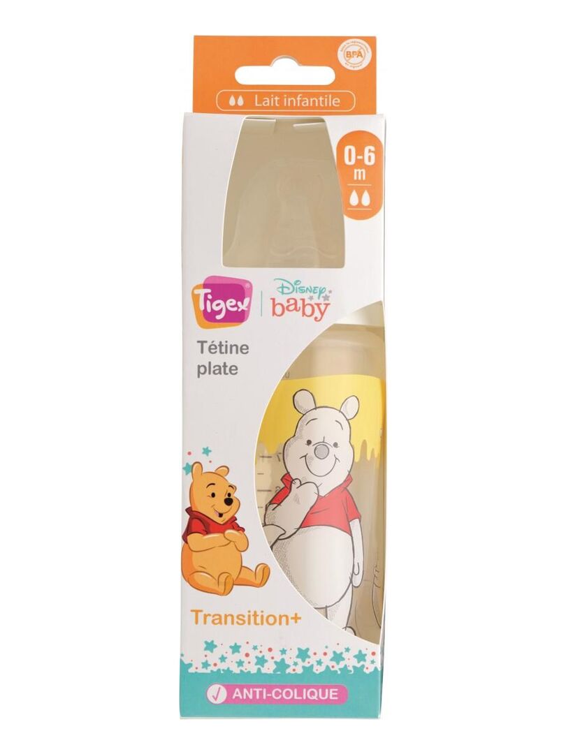 Lot de 3 biberons Transition+ col large 300ml 0-6M lait infantile ...