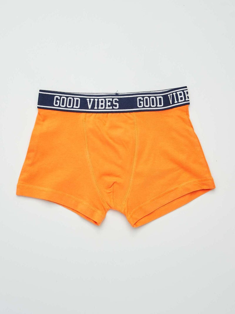 Lot de 3 boxers - Bleu/orange - Kiabi - 8.00€
