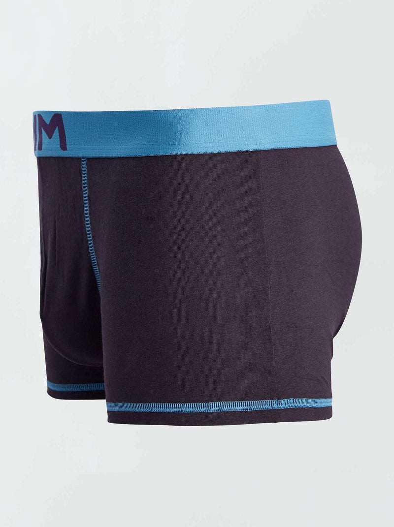 Lot de 3 boxers coton stretch Mix and colors 'DIM' - noir - 24.00€ - Kiabi