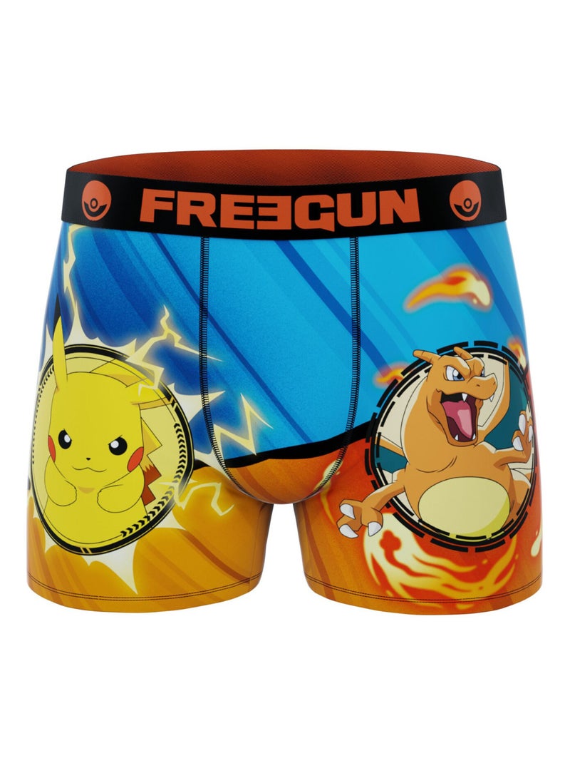 Lot de 3 boxers enfant Pokémon Pikachu Pokeball Freegun - Noir Bleu ...