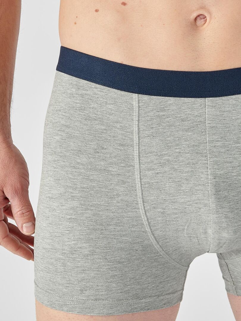 Lot de 3 boxers fermés assortis - Damart - Gris Bleu - Kiabi - 32.97€