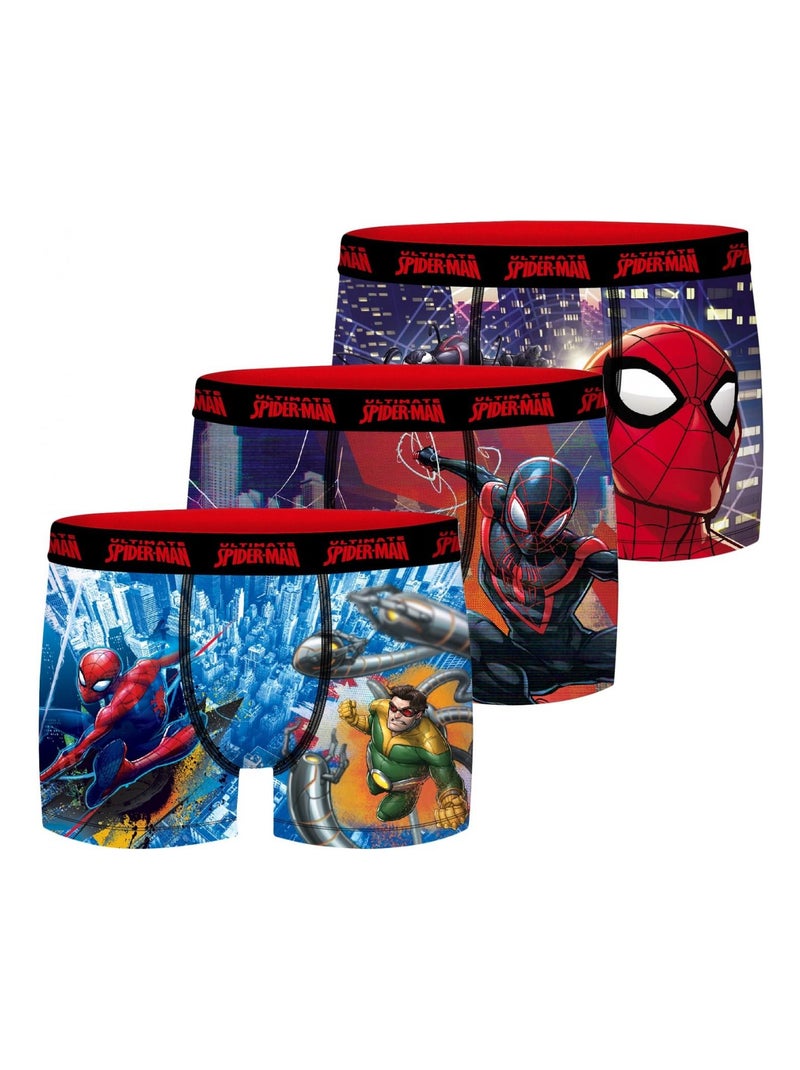 Lot de 3 Boxers garçon Ultimate Spider-Man Ultimate Spiderman - Bleu ...