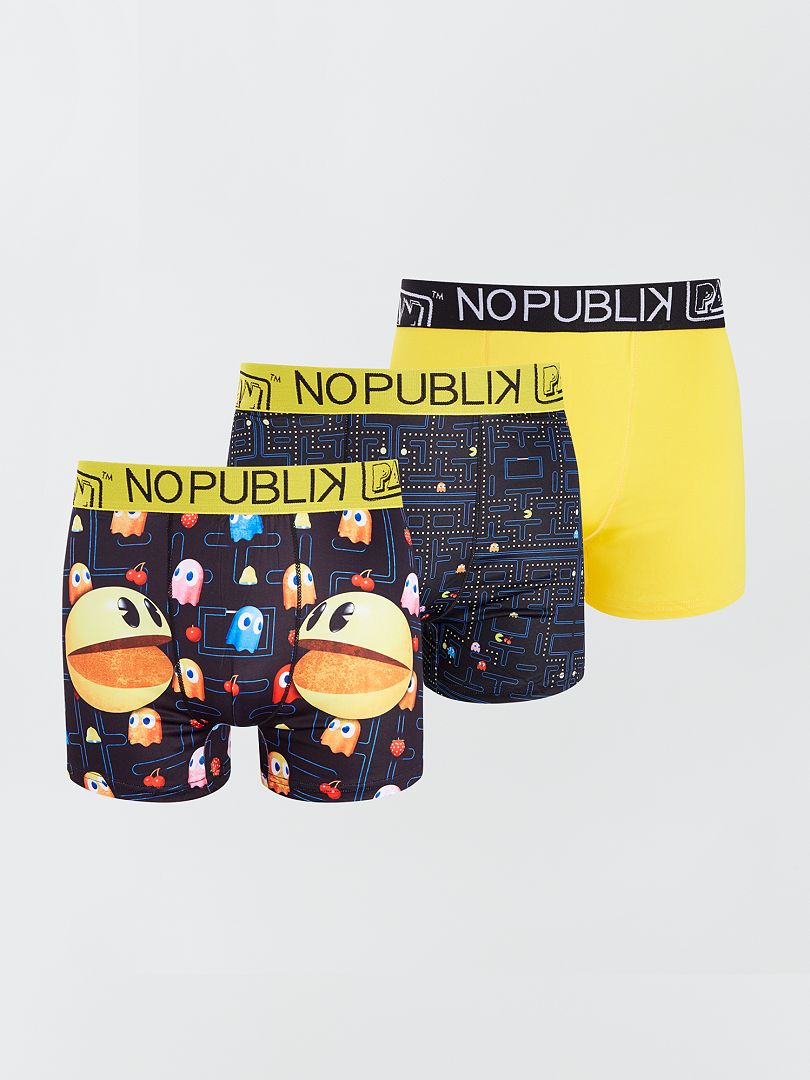 Lot de 3 boxers 'Pac-Man' 'No Publik' - multicolore - Kiabi - 15.00€