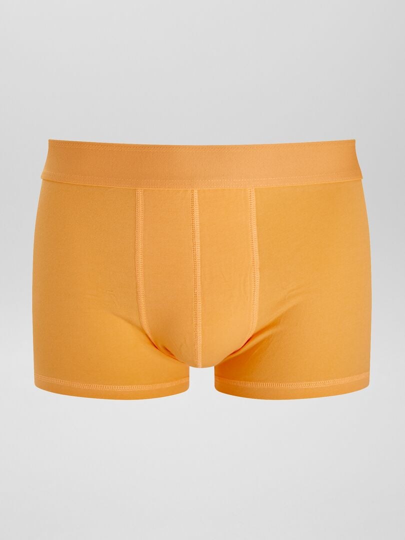 Lot de 3 boxers unis - Orange/gris - Kiabi - 9.00€