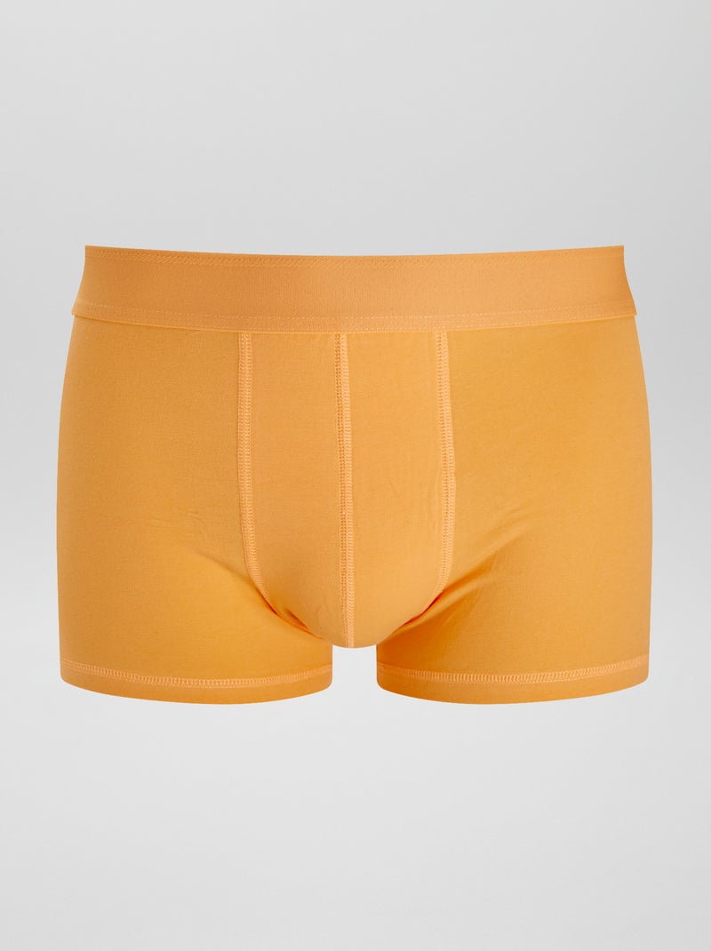 Lot de 3 boxers unis - Orange/gris - Kiabi - 9.00€