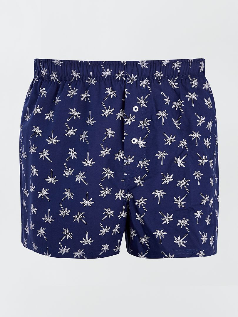 Lot de 3 caleçons pur coton - bleu - Kiabi - 14.00€