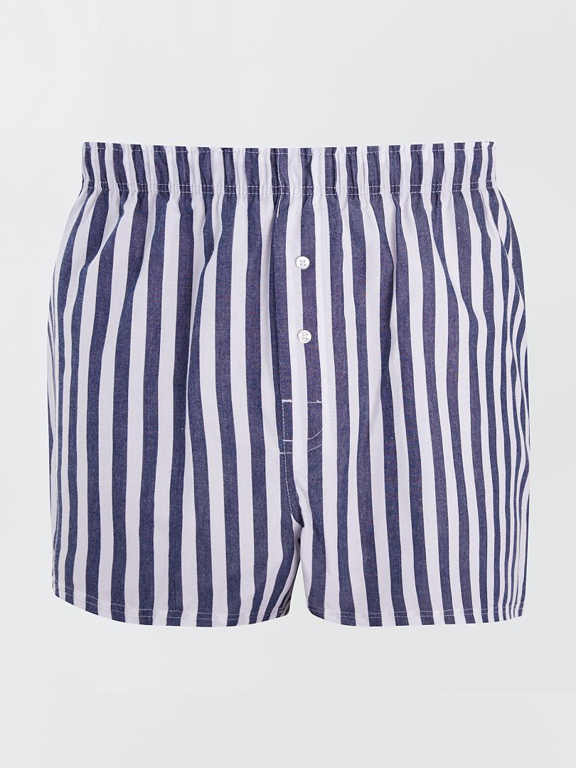 Lot de 3 caleçons pur coton - bleu - Kiabi - 14.00€