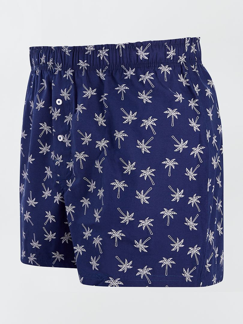 Lot de 3 caleçons pur coton - bleu - Kiabi - 14.00€