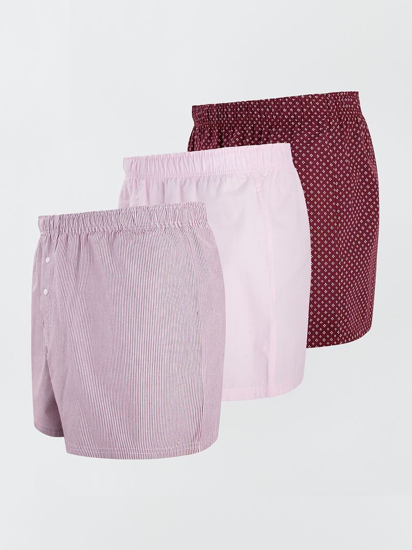 Lot de 3 caleçons pur coton - rouge - Kiabi - 14.00€