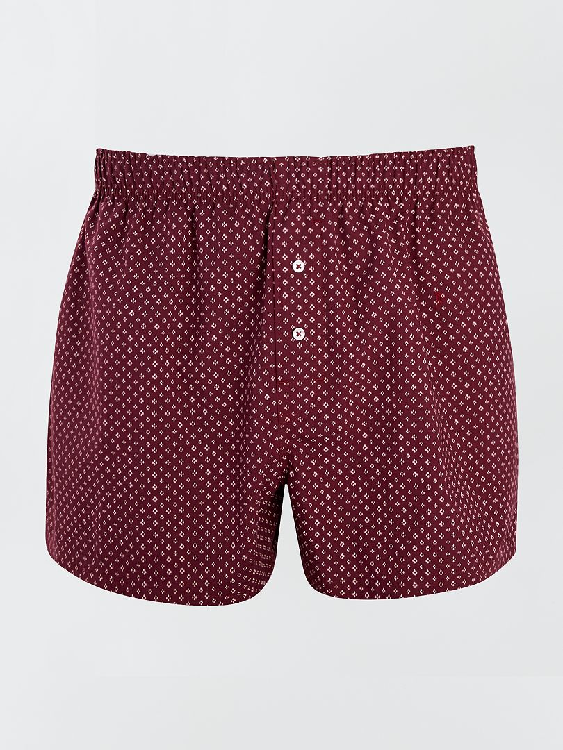 Lot de 3 caleçons pur coton - rouge - Kiabi - 14.00€