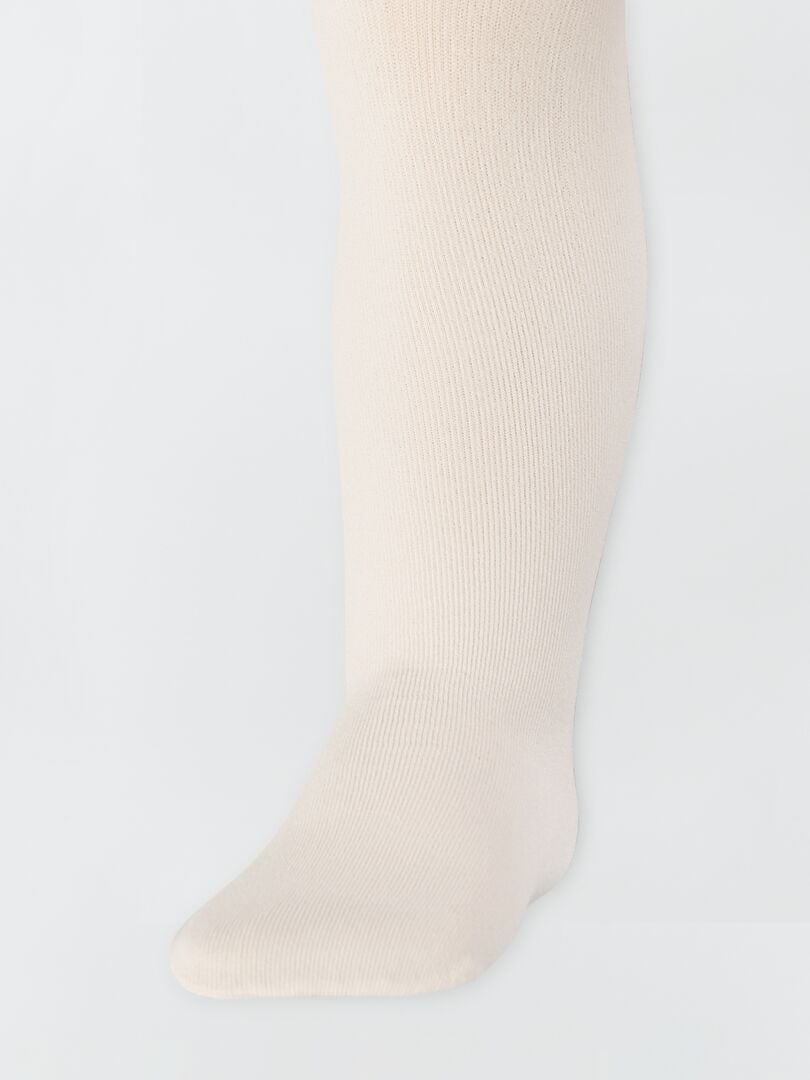 Lot de 3 collants fins - Rose/bleu/ecru - Kiabi - 3.00€