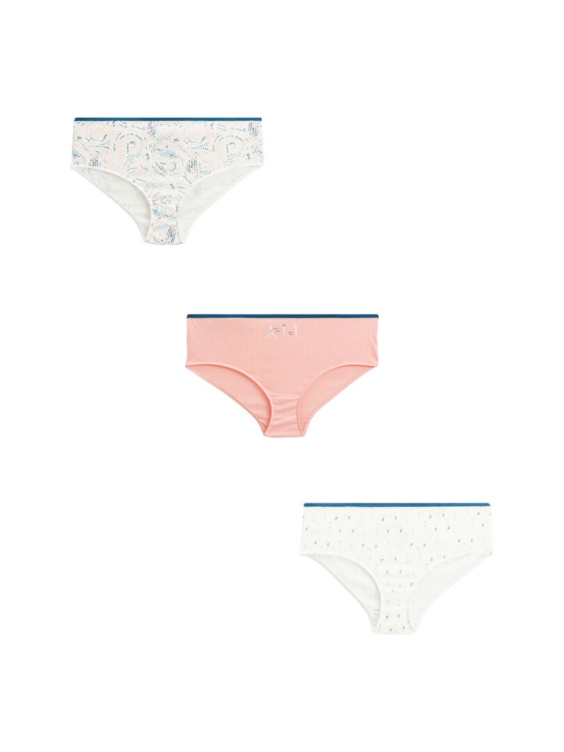 Lot de 3 culottes fille Samara - Rose - Kiabi - 3.50€