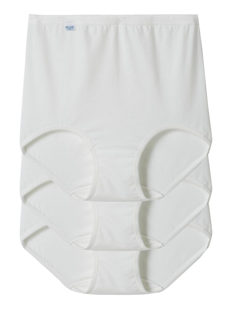 Lot de 3 culottes maxi sloggi® basic + - Damart - Blanc - Kiabi - nu€