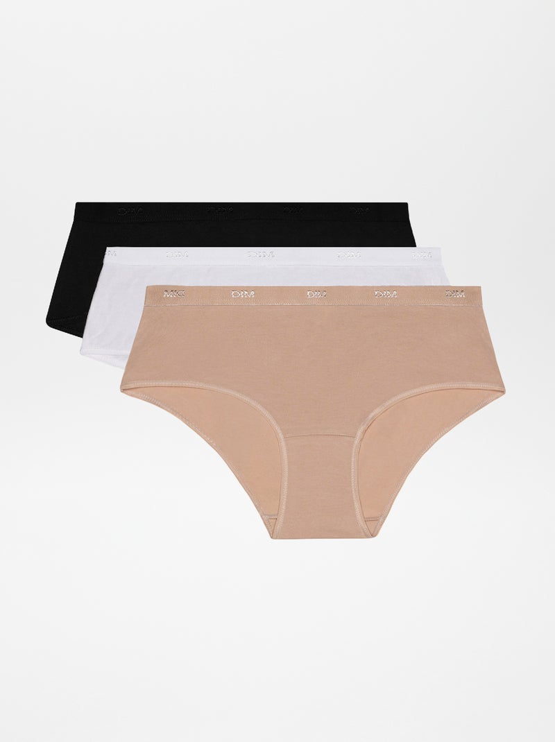Lot de 3 shorties unis 'DIM' - Blanc - Femme - 14.00€ - Kiabi