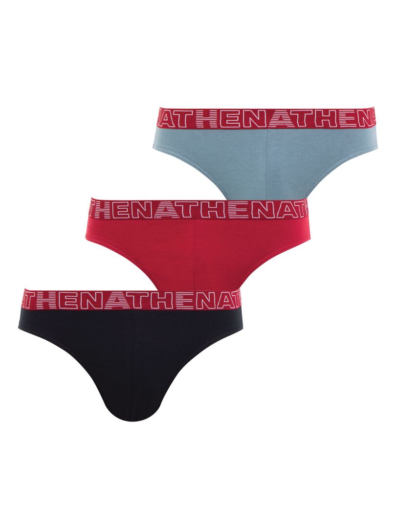 Lot de 3 slips homme Eco Pack - Bordeaux - Kiabi - nu€