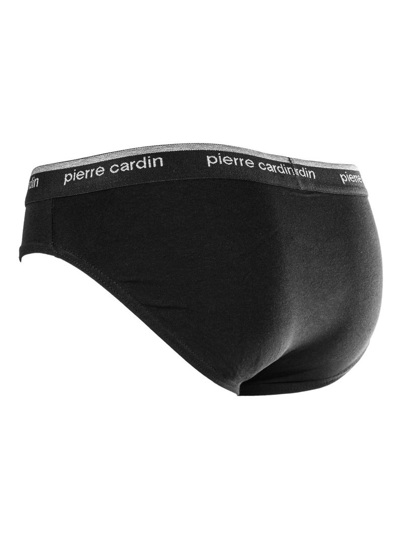 Lot de 3 slips homme en coton Claudio Pierre Cardin - Noir Blanc ...