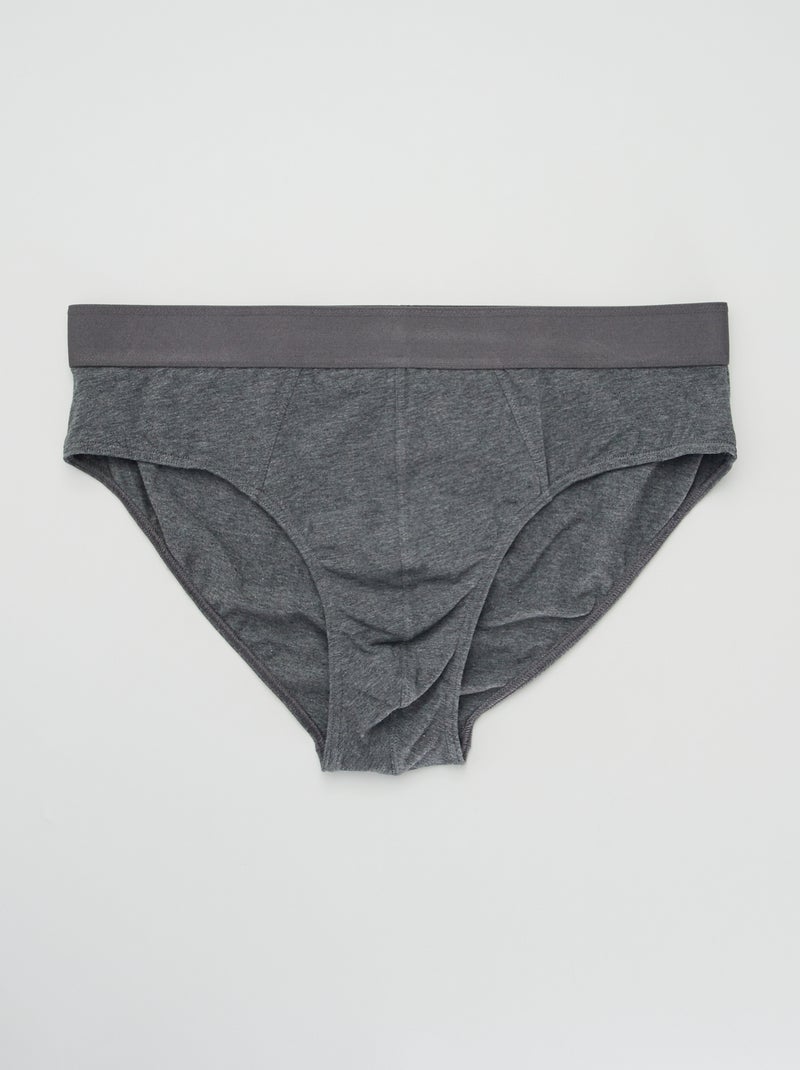 Lot De 3 Slips Unis Gris Kiabi 1200€