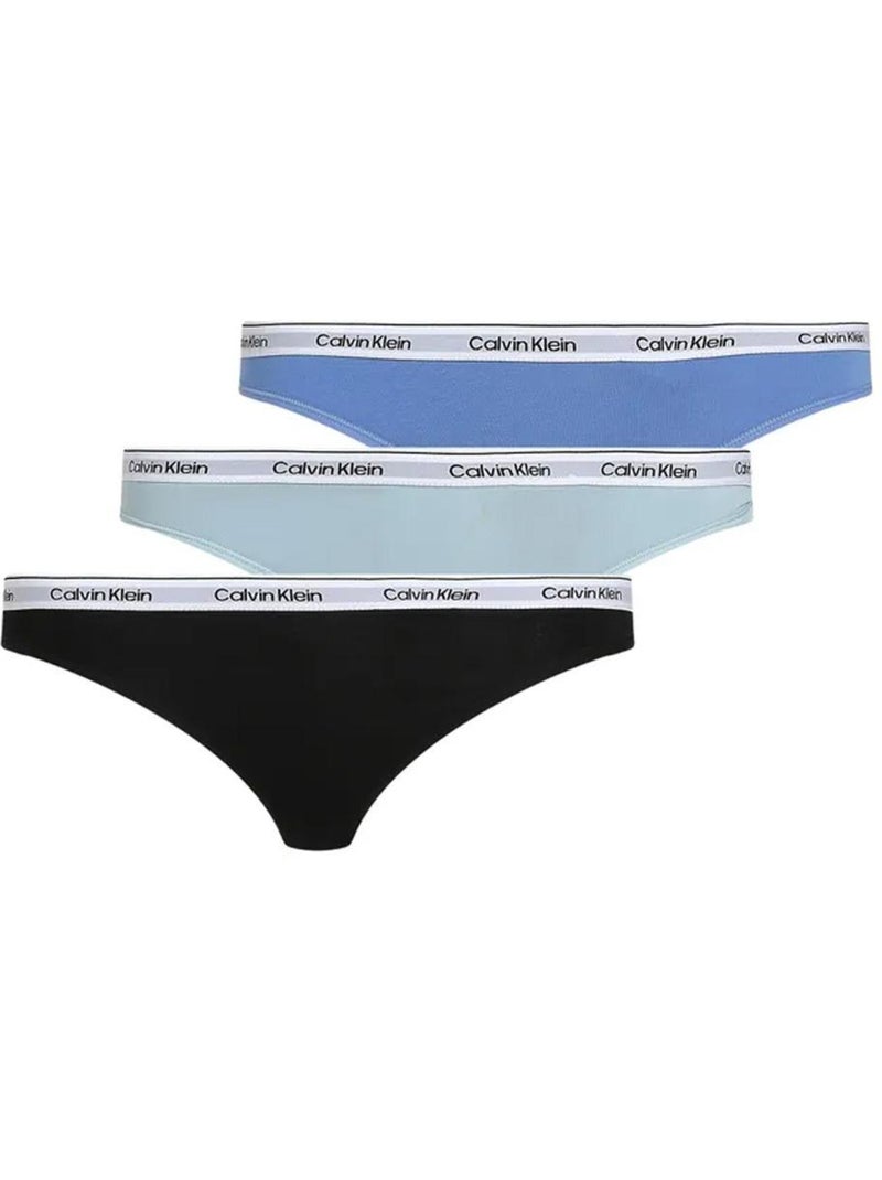 Lot de 3 Strings Femme Calvin Klein Jeans Thong - Noir - 34.99€ - Kiabi