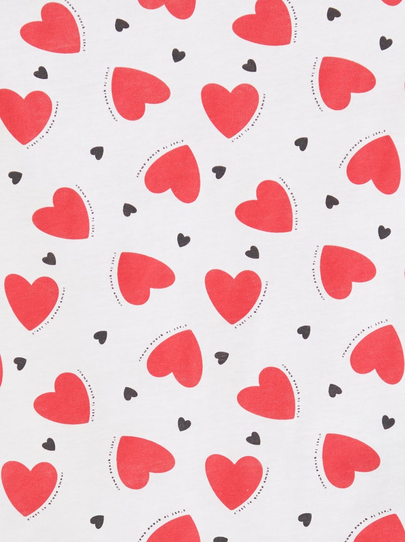 Lot de 3 t-shirts à manches longues et col rond - Rouge - Fille - 9.00 ...