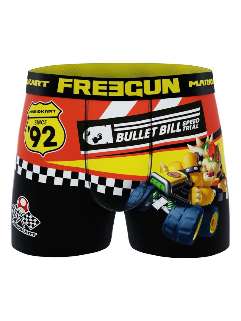 Lot de 4 boxers garçon Super Mario Kart Freegun - Jaune - Kiabi - 44.90€