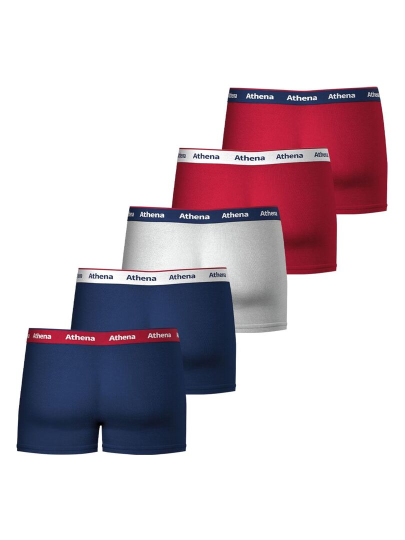 Lot de 5 boxers homme Supporter - Bleu Rouge Gris - Kiabi - 20.45€