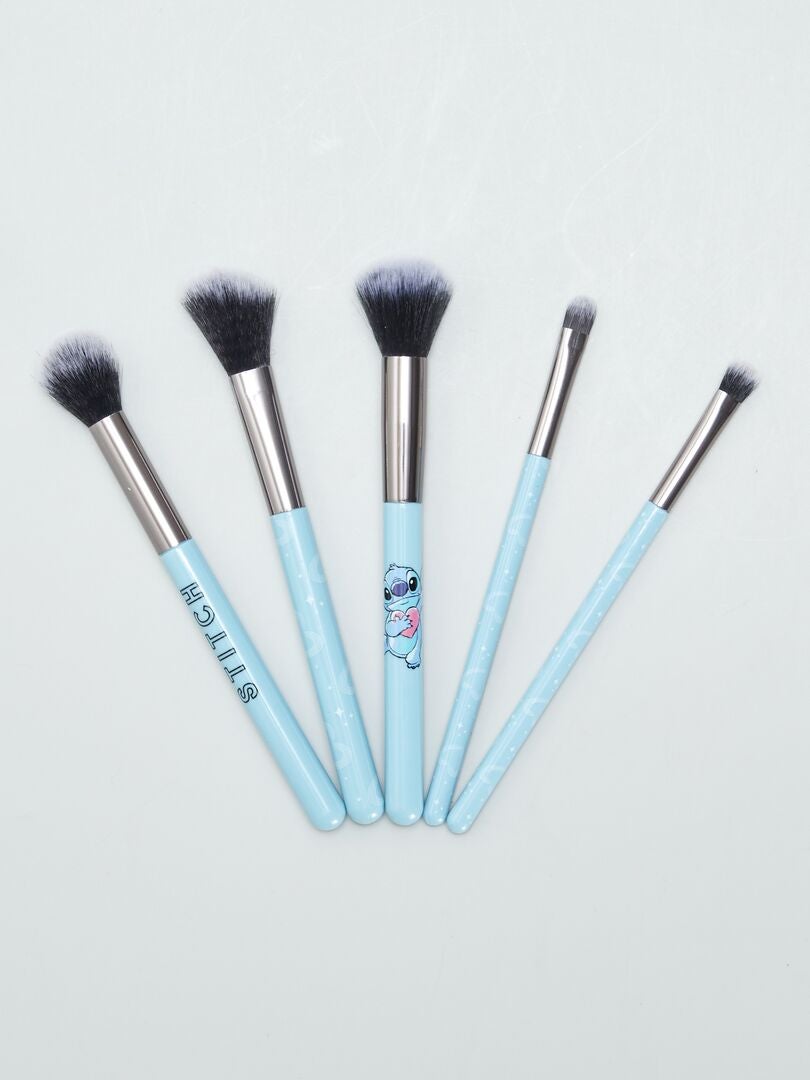 Lot de 5 pinceaux à maquillage 'Stitch' - Bleu - Kiabi - 8.00€