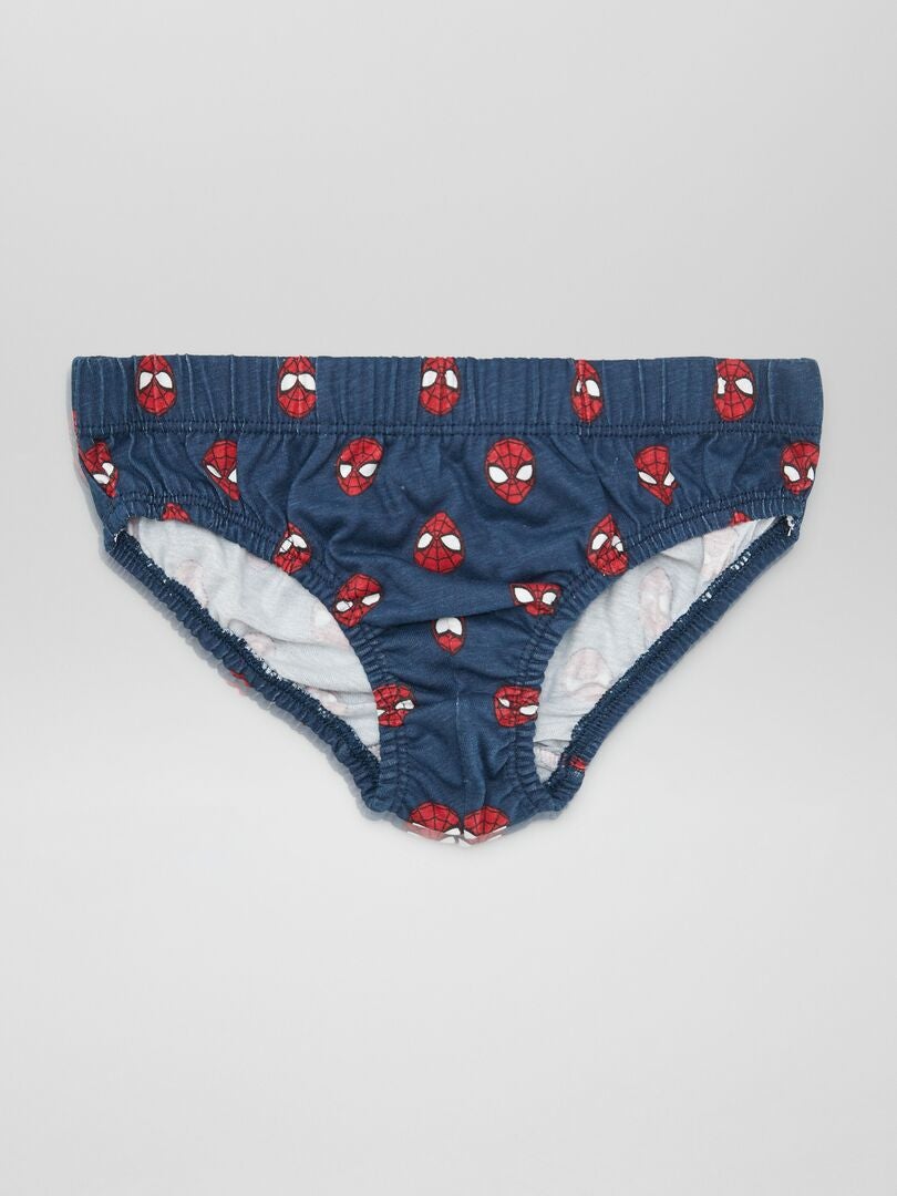 Lot de 5 slips 'Spider-Man' - Bleu/rouge/gris - Kiabi - 10.00€