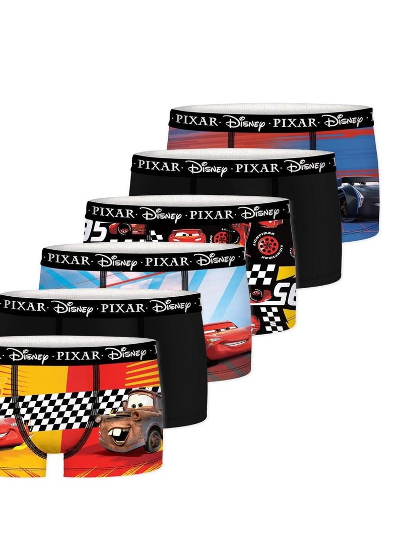 Lot de 6 Boxers petit garçon Cars Cars - Rouge - Kiabi - nu€