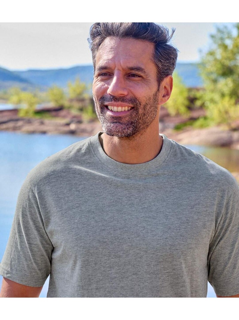 Lot de 6 Tee-Shirts Unis - ATLAS FOR MEN - Blanc Gris Noir - Homme - 29 ...