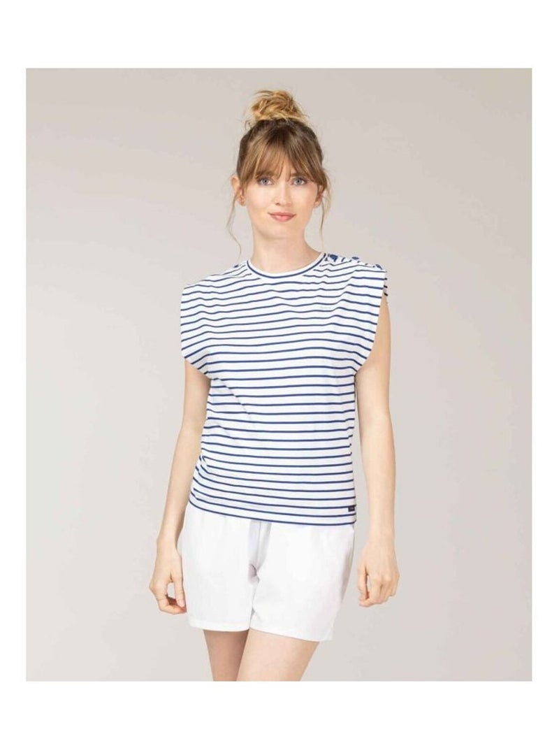 Marinière - Terre de Marins - Blanc Bleu - Femme - 22.00€ - Kiabi