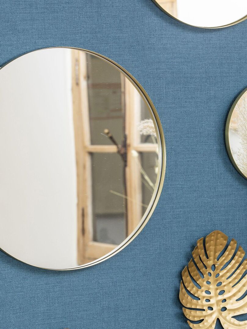 Miroir en métal doré 'Deko&co' - Doré/or - Kiabi - 20.90€