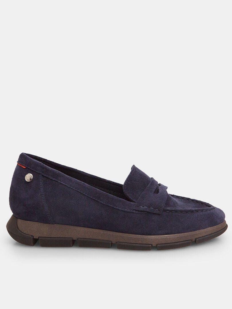 Mocassin en daim BATA - Bleu - Kiabi - 47.99€