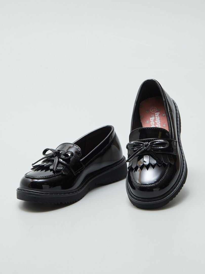 Mocassins Vernis Avec Nœud Fantaisie Noir Kiabi 2400€