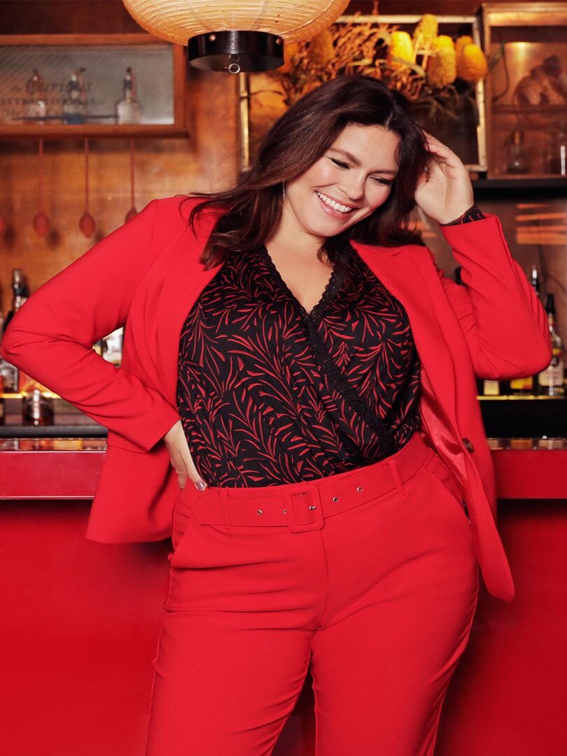 MS MODE Manteaux Blazer - Rouge - Kiabi - nu€