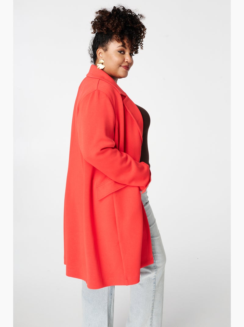 MS MODE Manteaux Manteau avec fermeture à boutons - Rouge - Grandes ...