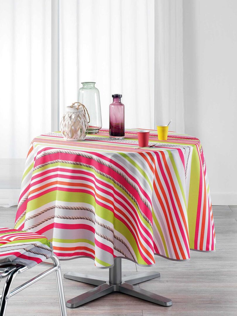 Nappe ronde Collection Matelot - Rose - Kiabi - nu€