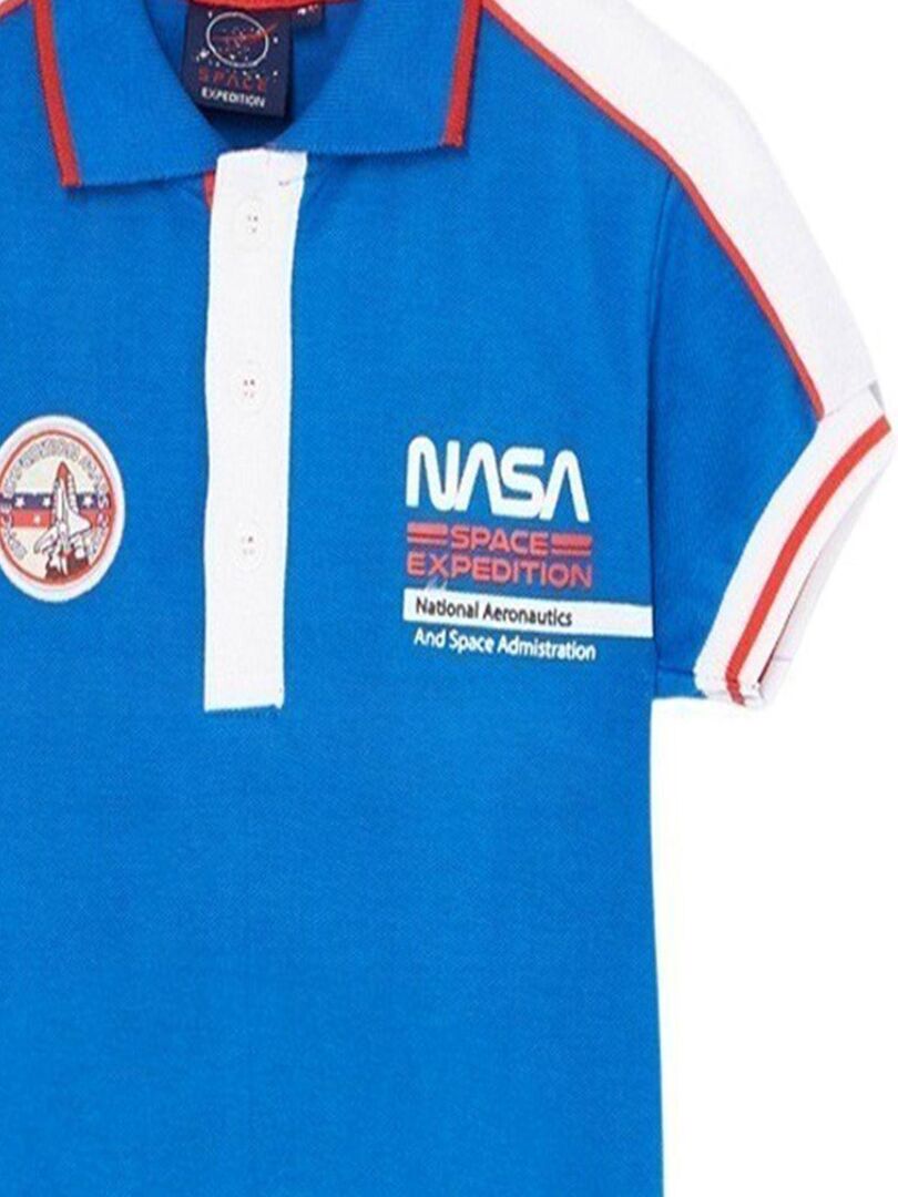 Nasa - Polo imprimé logo en coton - Bleu marine - Kiabi - 14.90€