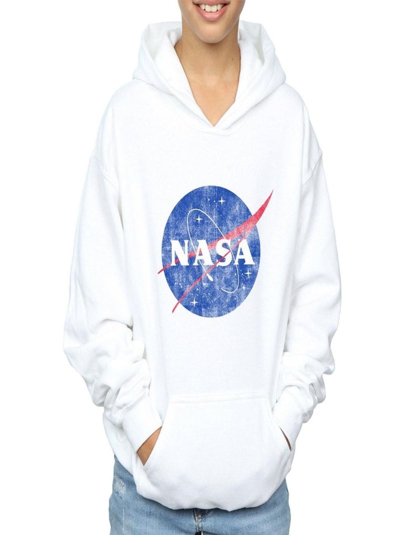 NASA - Sweat à capuche motif/style insigne - Blanc - Garçon - 34.99 ...
