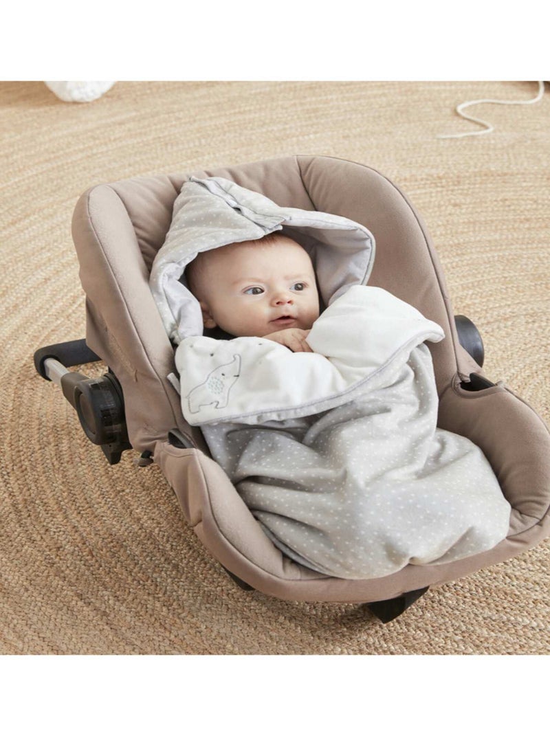 Nid d'ange Veloudoux 90cm Anna & Milo - Gris - 0.00€ - Kiabi