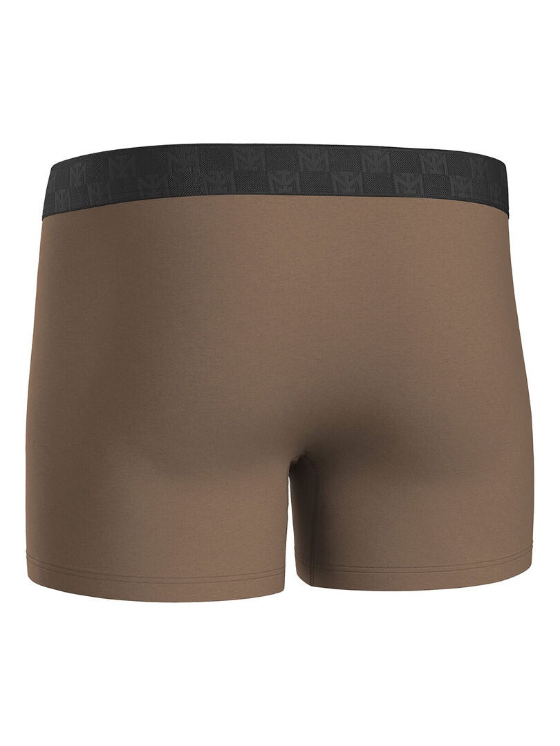 Pack de 3 boxers en coton bio - Marron - Kiabi - 25.17€