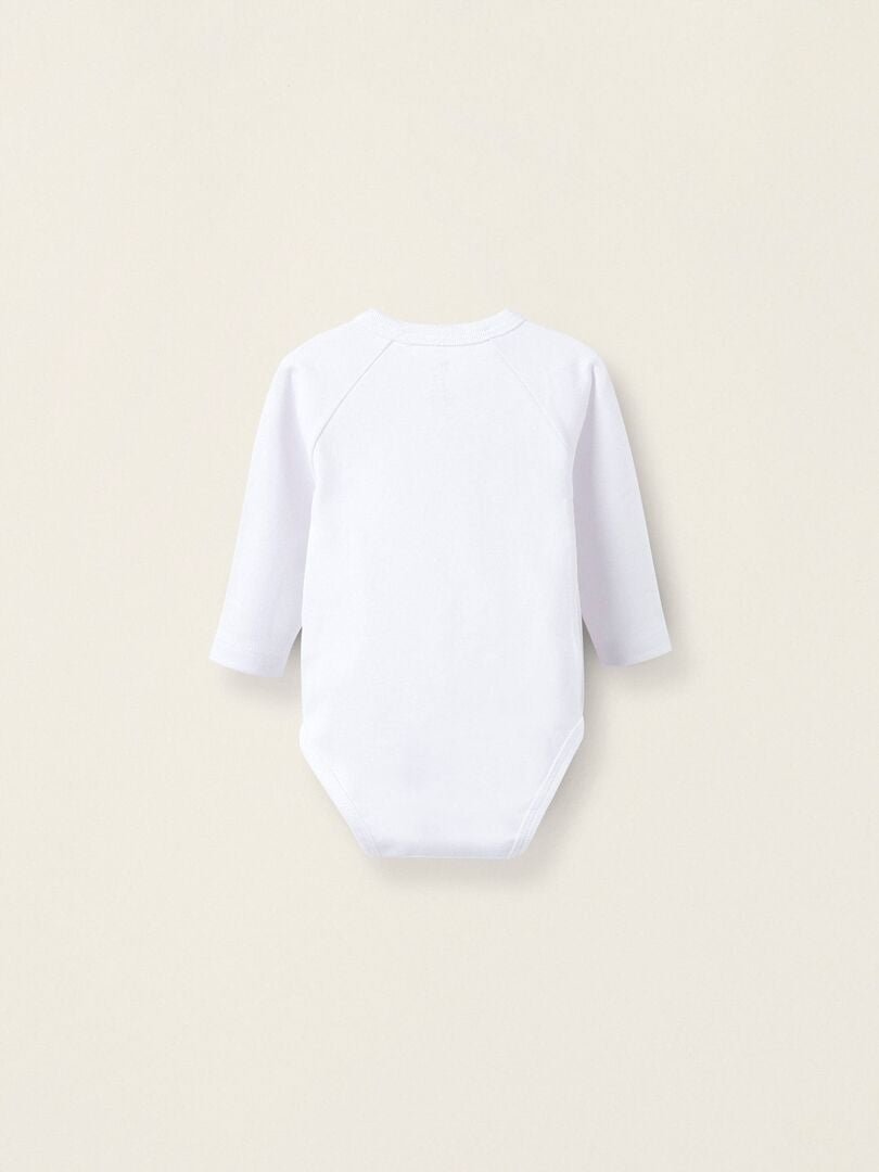 Pack de quatre bodies blancs pour bébé manches longues ESSENTIALS LINE - Blanc - Kiabi - 29.99€