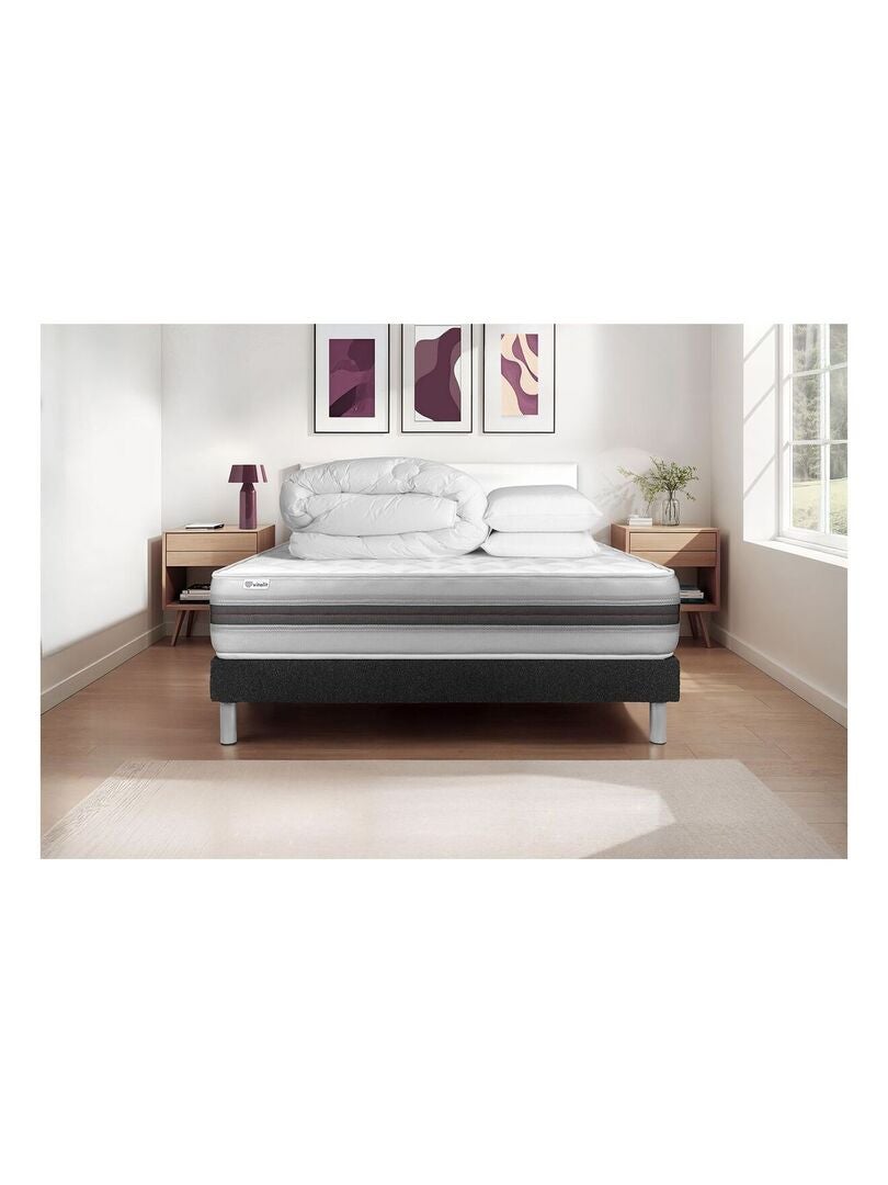 Pack prêt a dormir VITALMEMO BACK 180 x 200 cm sommier Kit noir - Noir - Kiabi - 599.99€