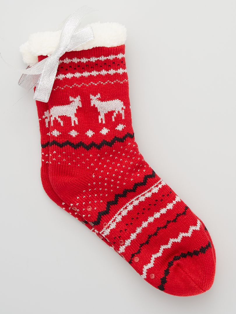 Paire de chaussettes - ROUGE - Kiabi - 6.00€